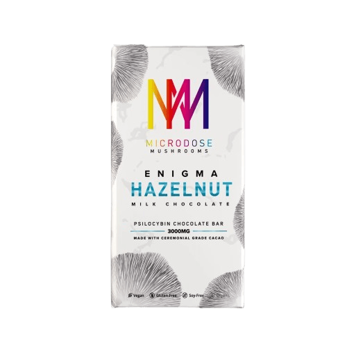 Microdose Mushroom - Enigma Hazelnut Milk Chocolate 3000MG - TheBudCo